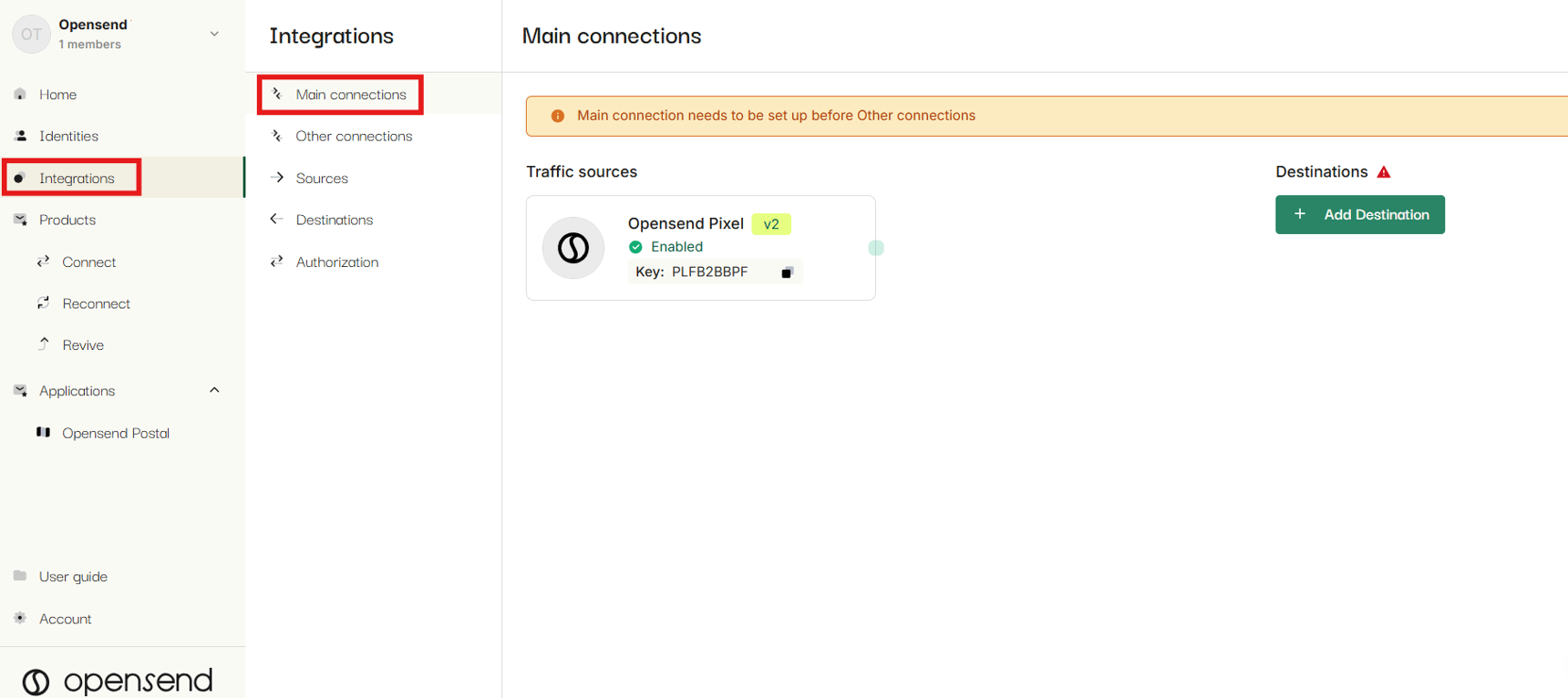 How do I integrate Opensend Connect into Klaviyo?