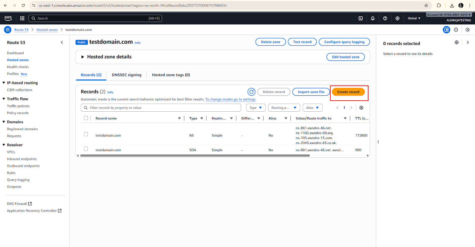 AWS Route 53 DNS Setup Guide for Opensend CNAME Configuration